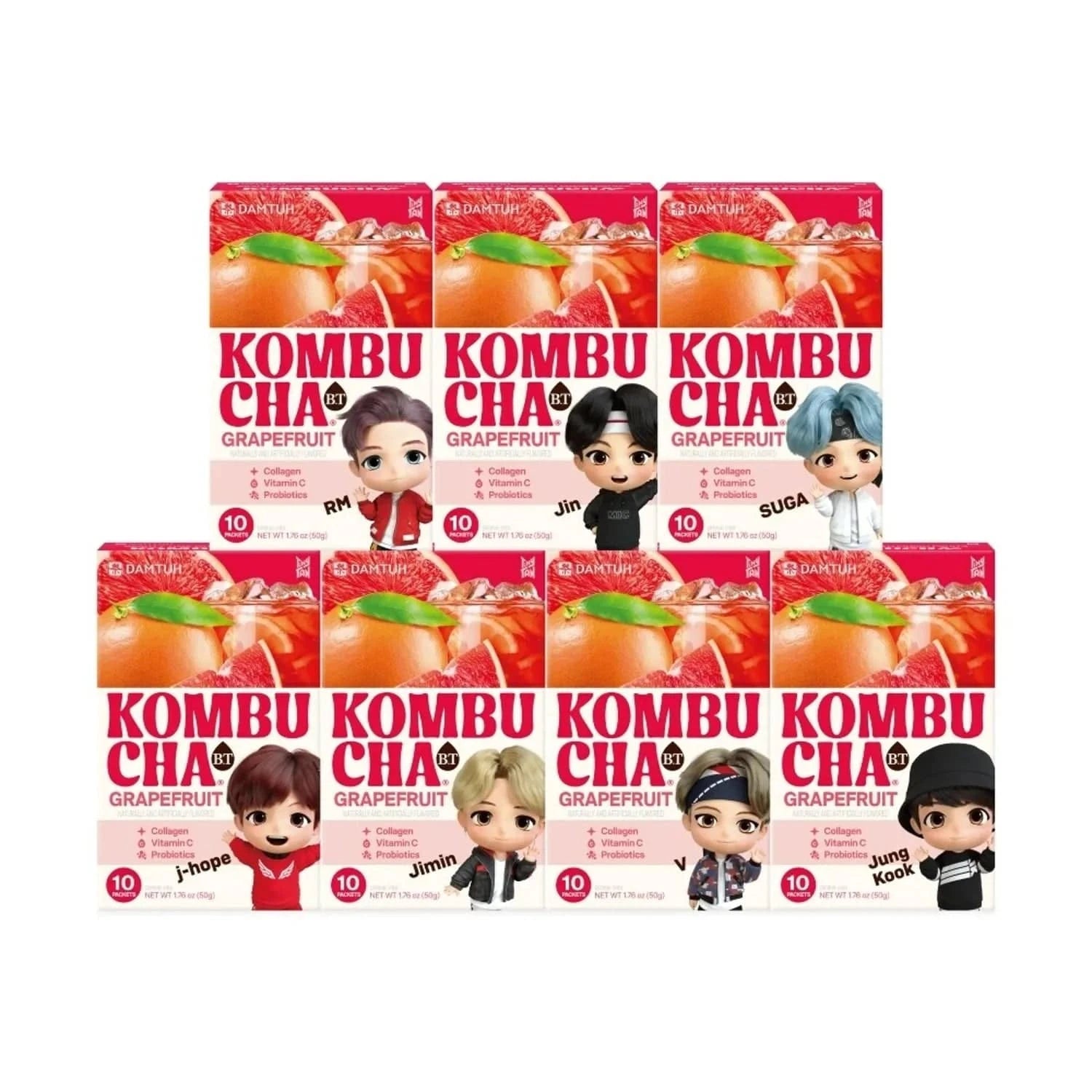 Damtuh Kombucha BT Grapefruit (10-packet)-Tiny TAN edition – Brave Koko